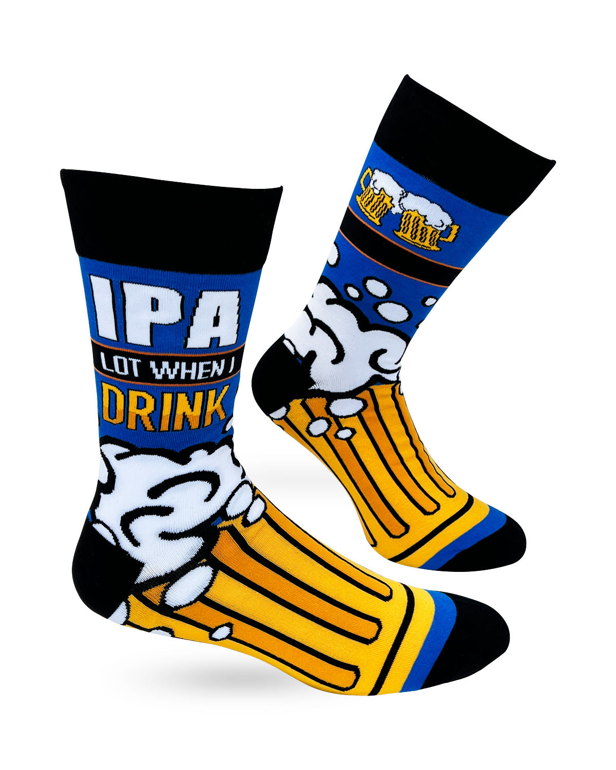 IPA Lot When I Drink Men's Novelty Crew Socks - Fabdaz – FabDaz
