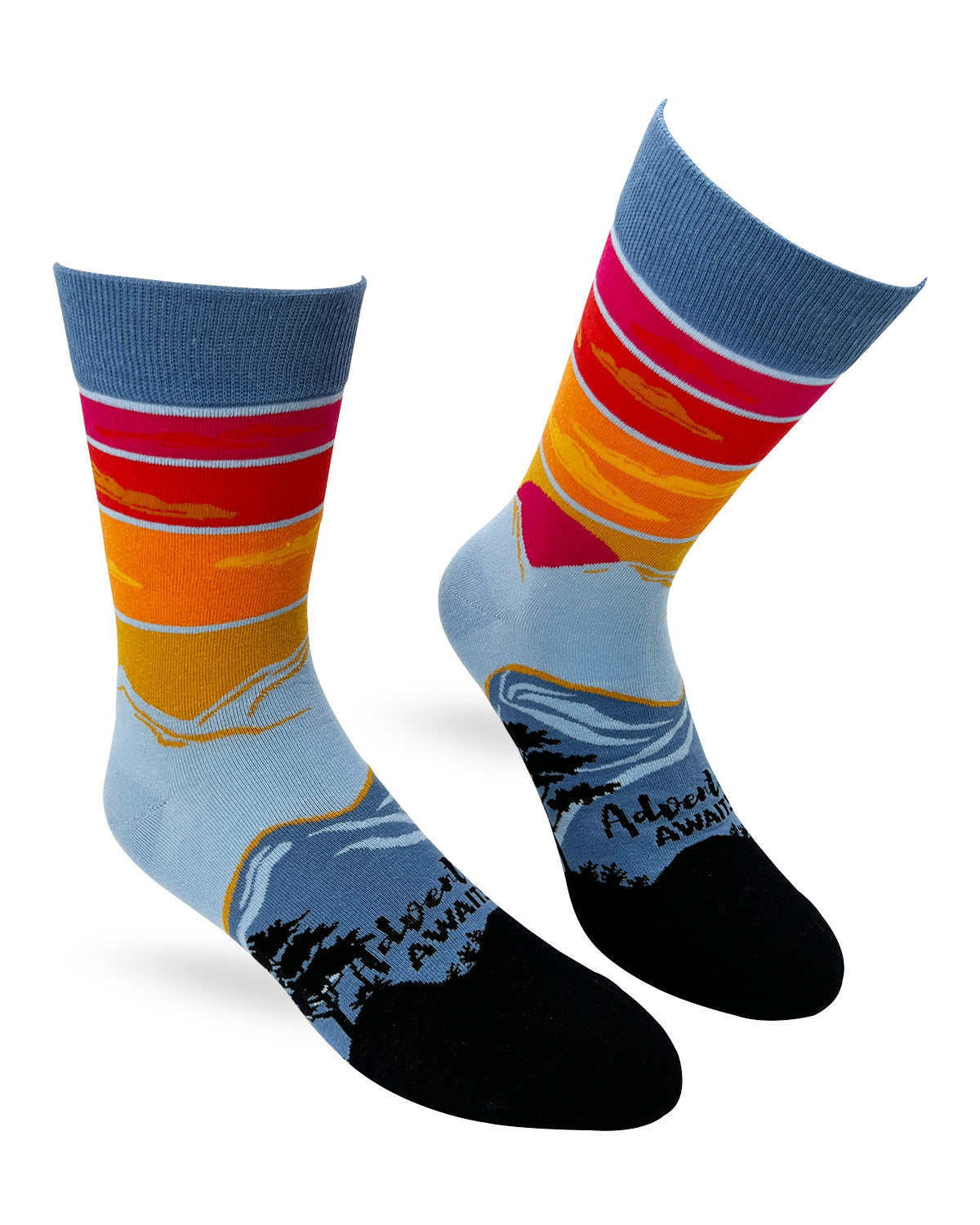 Adventure Awaits Men's Novelty Crew Socks - Fabdaz – FabDaz