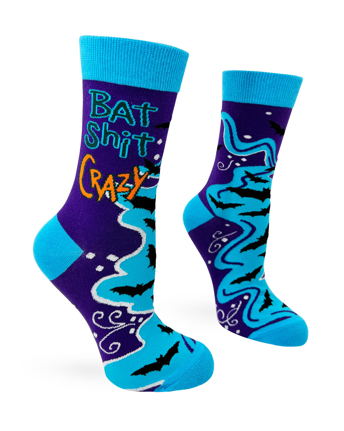 Bat Shit Crazy Ladies' Crew Socks - Fabdaz – FabDaz