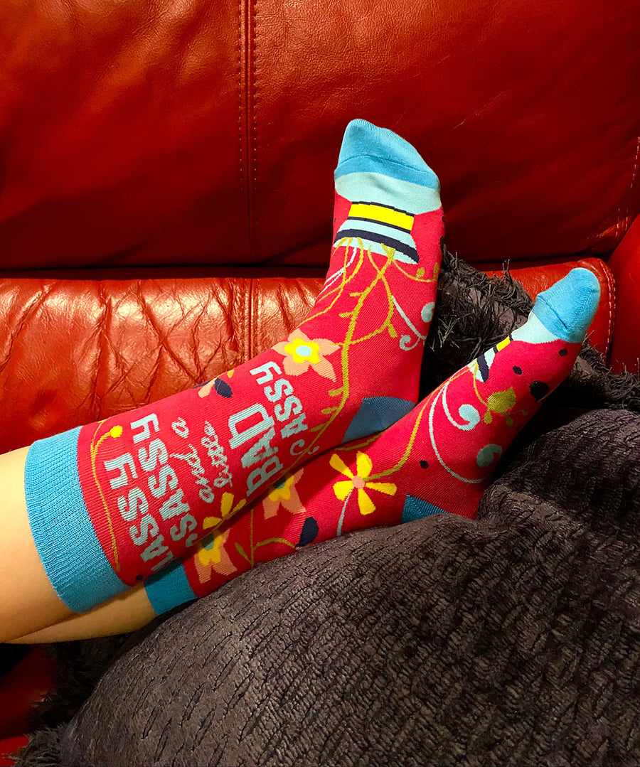 Classy Sassy and a Little Bad Assy Women's Crew Socks | Fabdaz – FabDaz