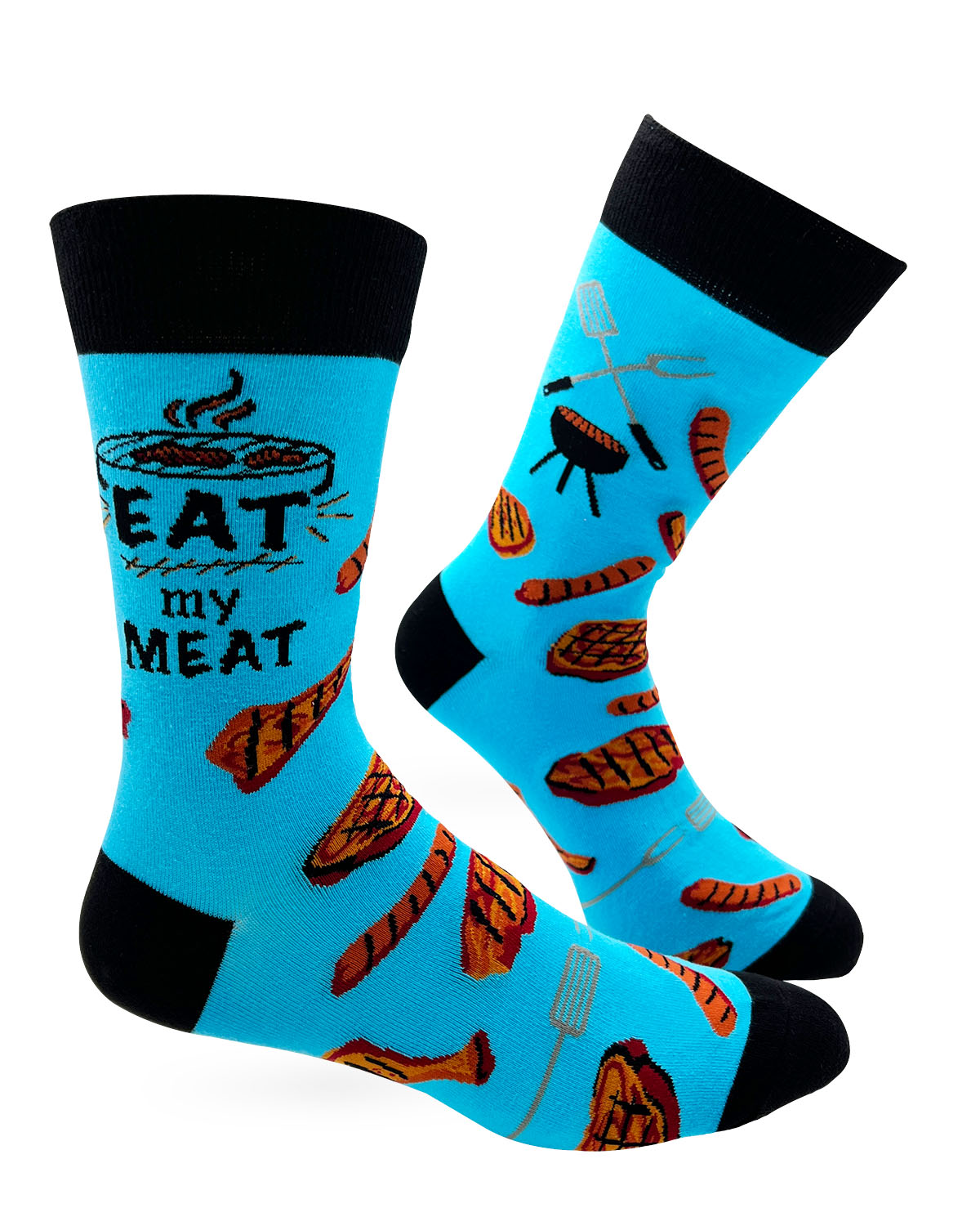 Eat My Meat Men's Novelty Crew Socks - Fabdaz – FabDaz