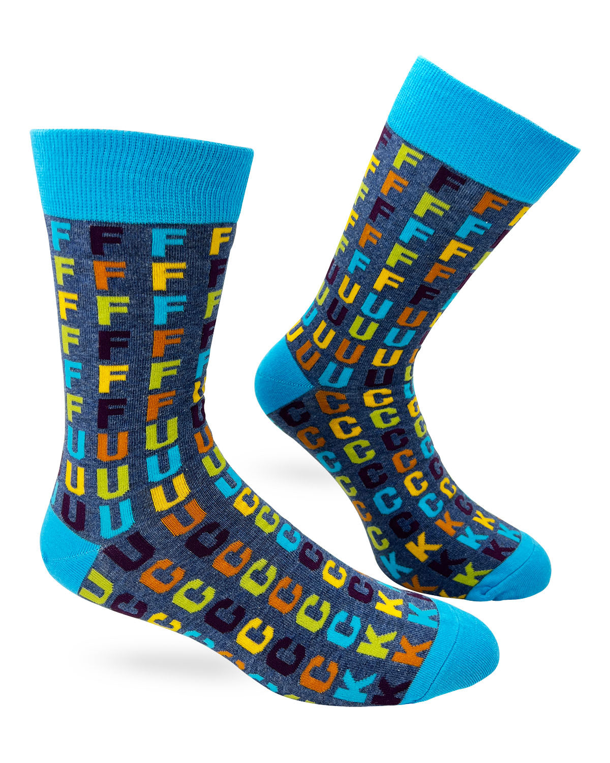 FFFFFFUUUUCCCCCKKK Men's Novelty Crew Socks - Fabdaz – FabDaz