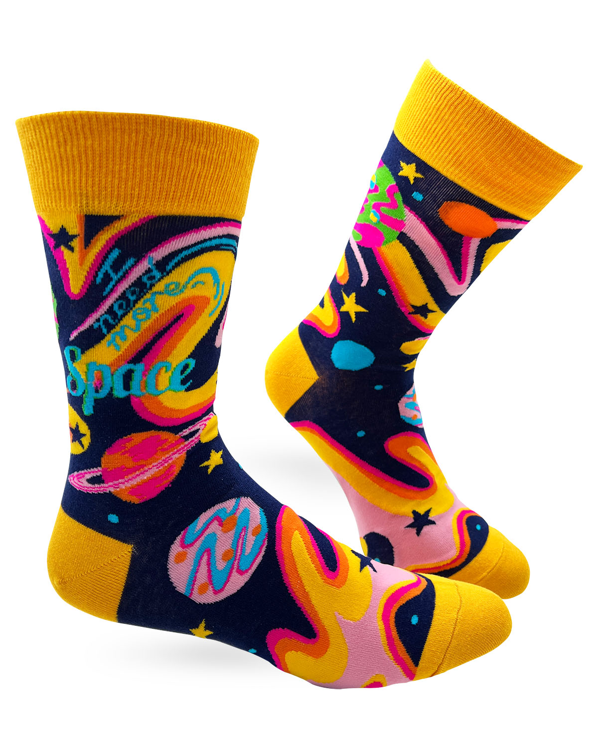 I Need More Space Men's Novelty Crew Socks - Fabdaz – FabDaz