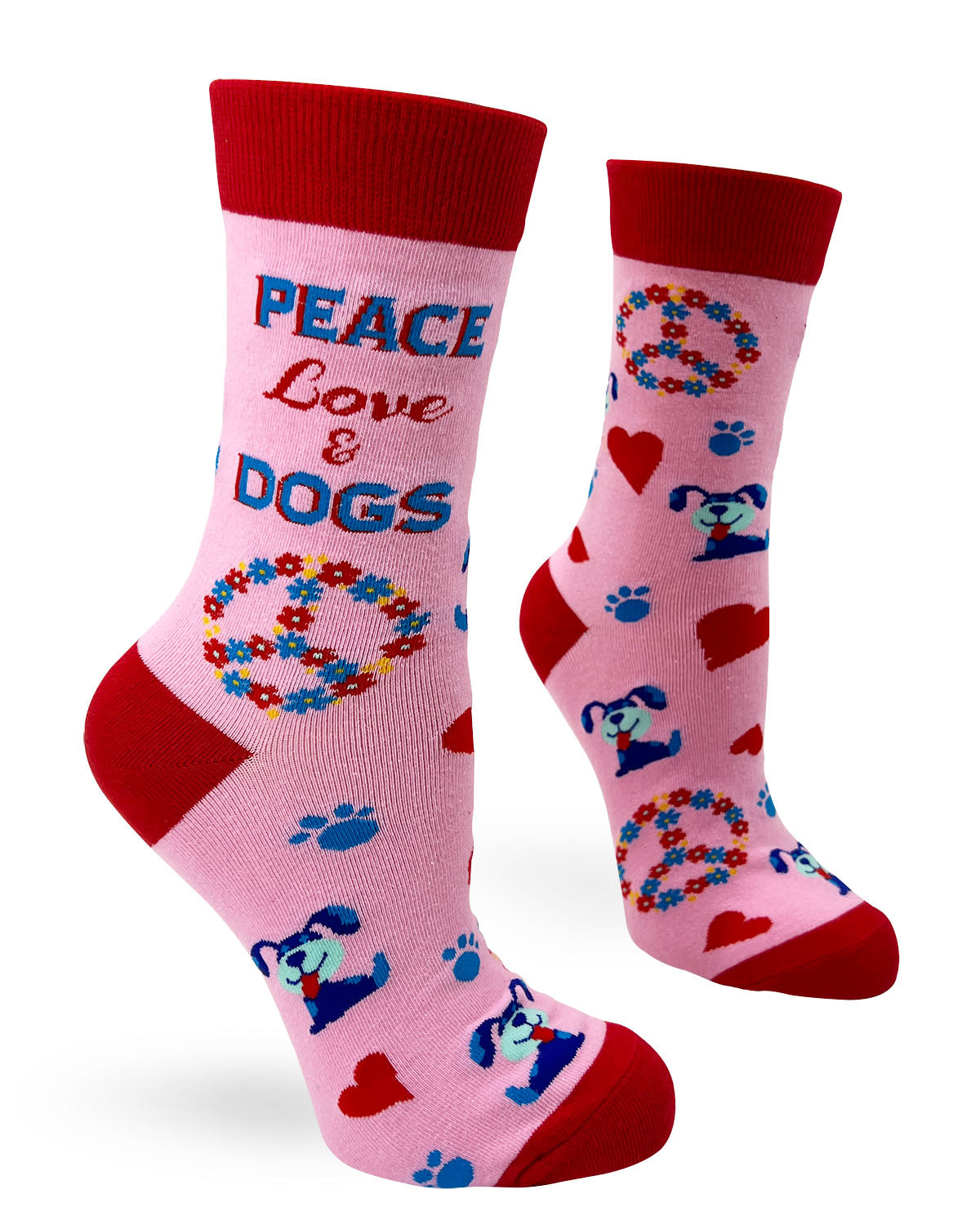 Peace Love and Dogs Women's Crew Socks - Fabdaz – FabDaz